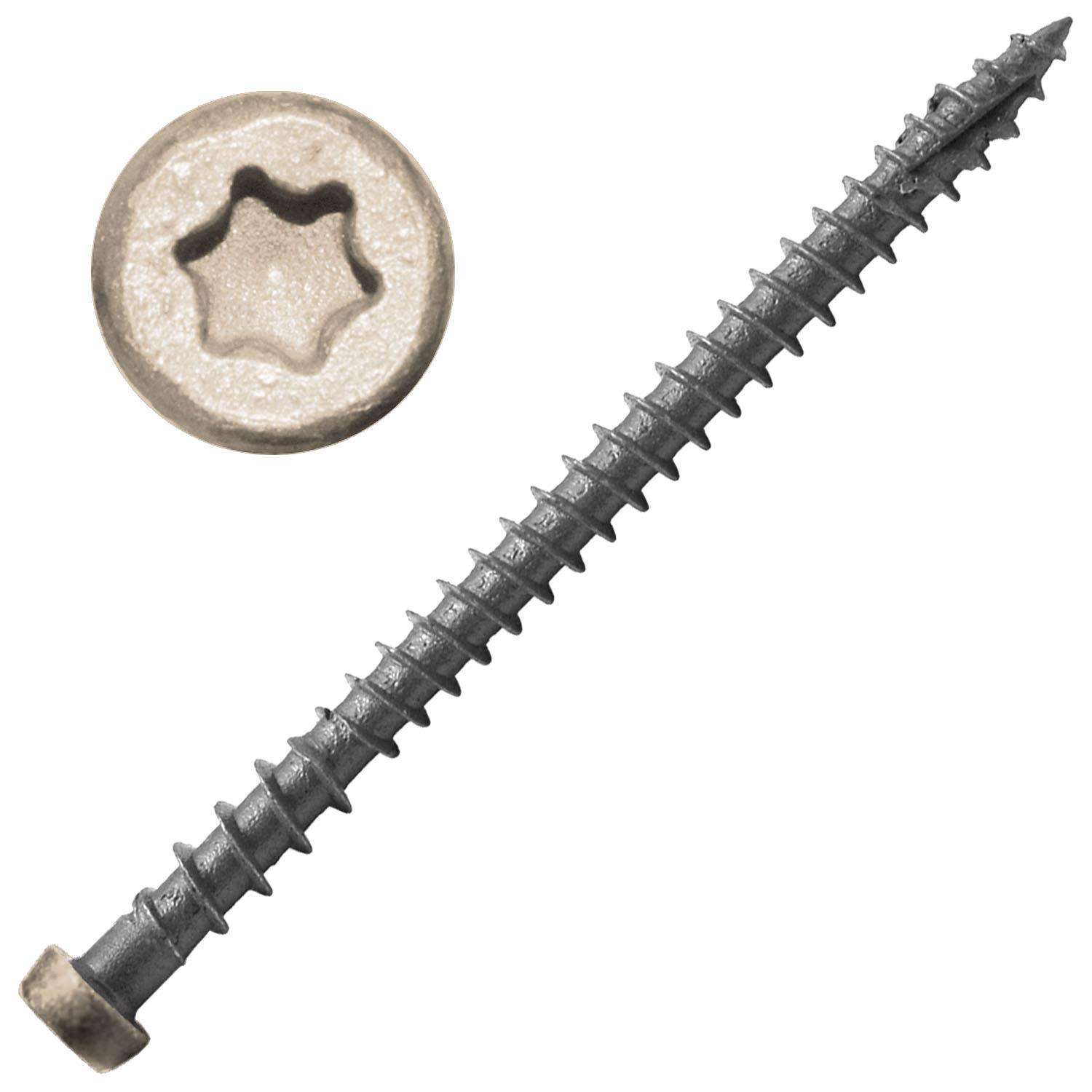 Screw Products No. 10 X 2-3/4 in. L Sand Ridge Star Flat Head Deck ...