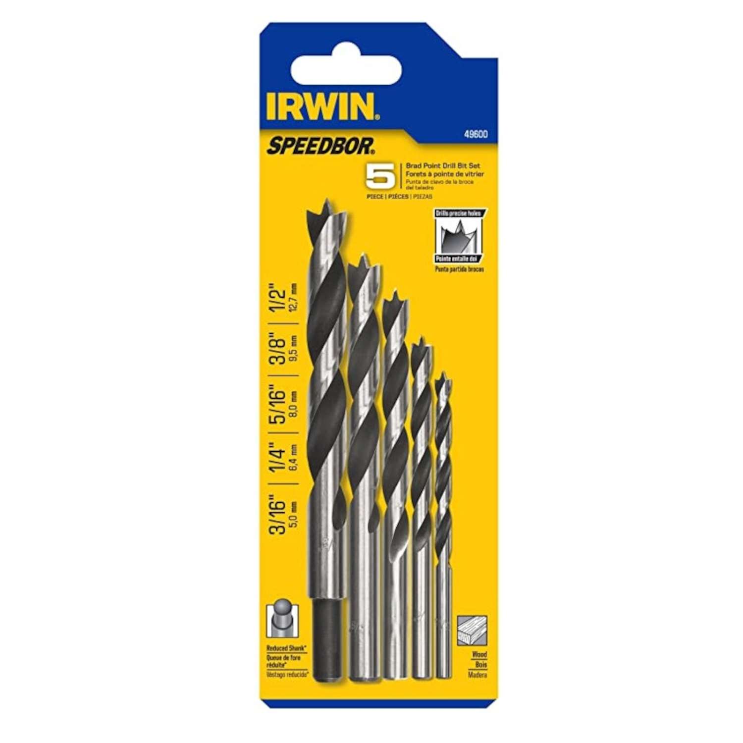 Irwin Steel Drill Bit Set 5 pc - Ace Hardware