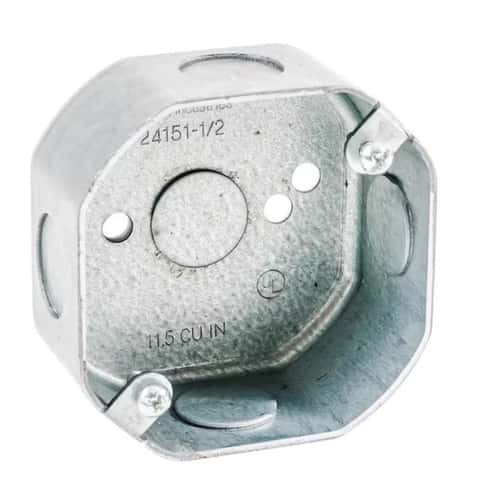 Southwire Old Work 11.8 cu in Octagon Galvanized Steel Weatherproof Box ...