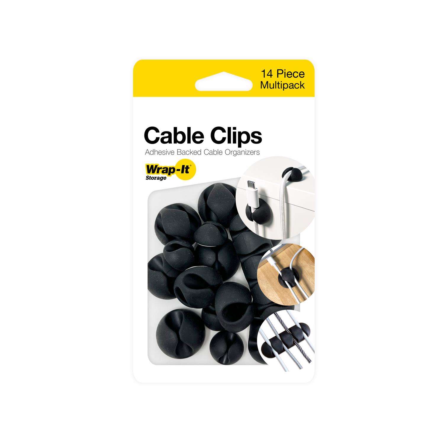 Wrap-It Storage Black Silicone Cable Clip - Ace Hardware