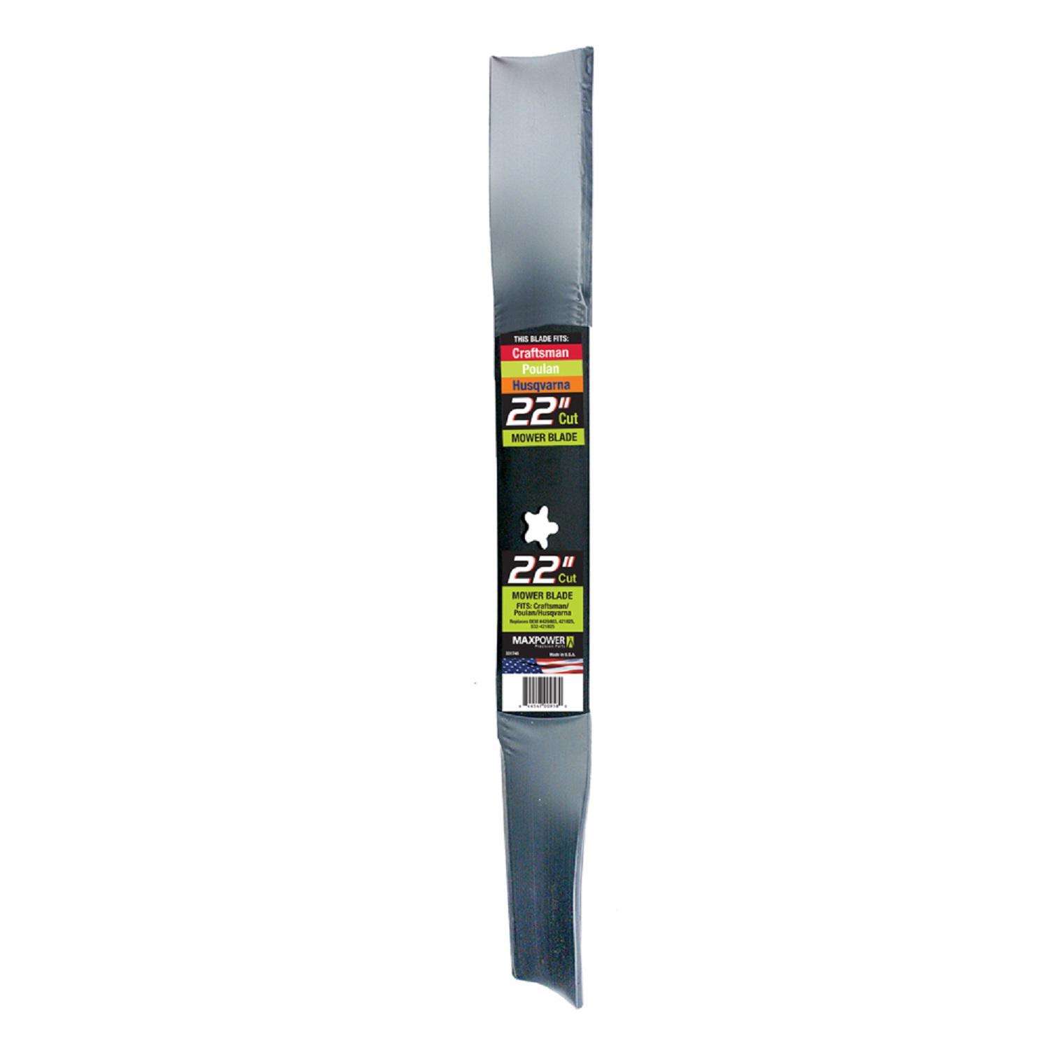 MaxPower 22 in. Standard Mower Blade For Walk-Behind Mowers 1 pk Mfr ...