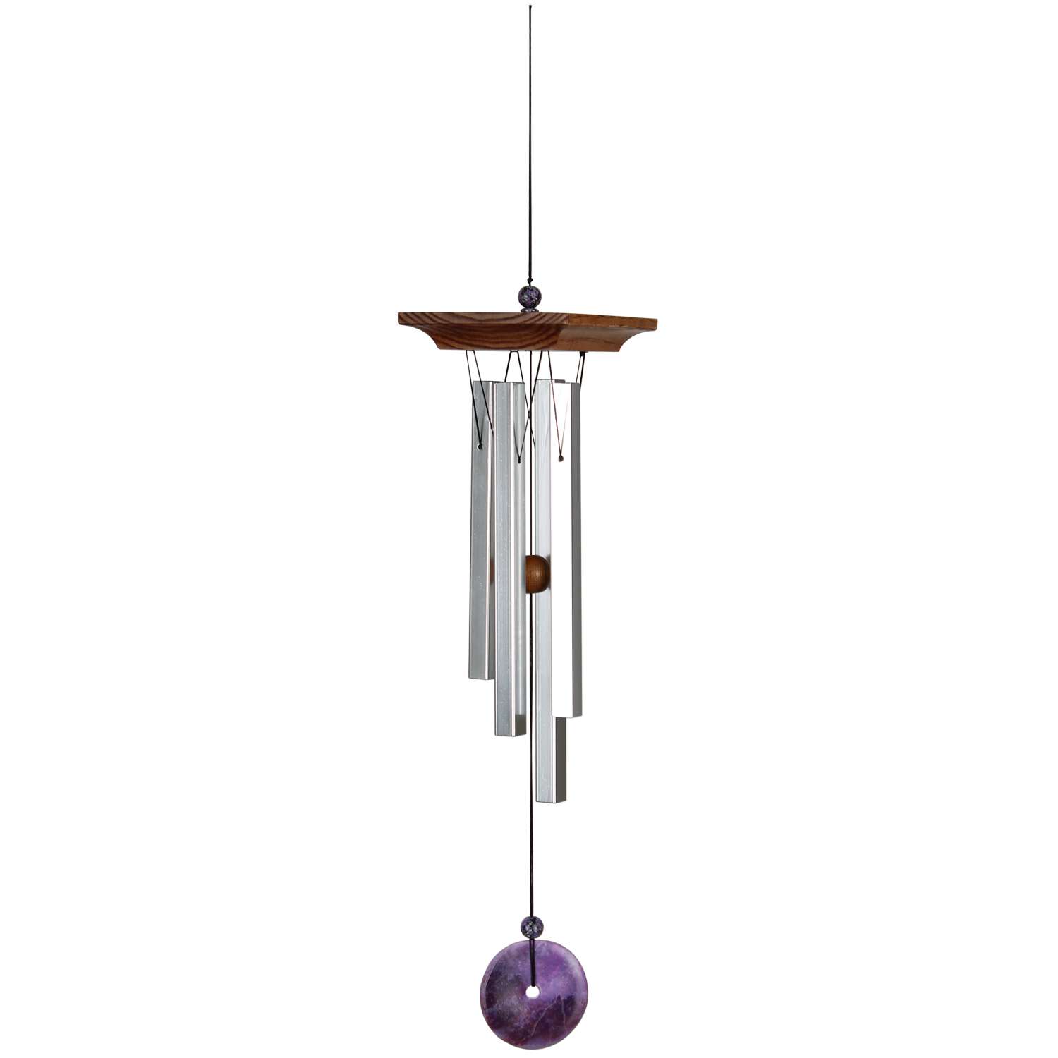 Woodstock Chimes Multi-color Aluminum/Wood Amethyst Wind Chime - Ace ...