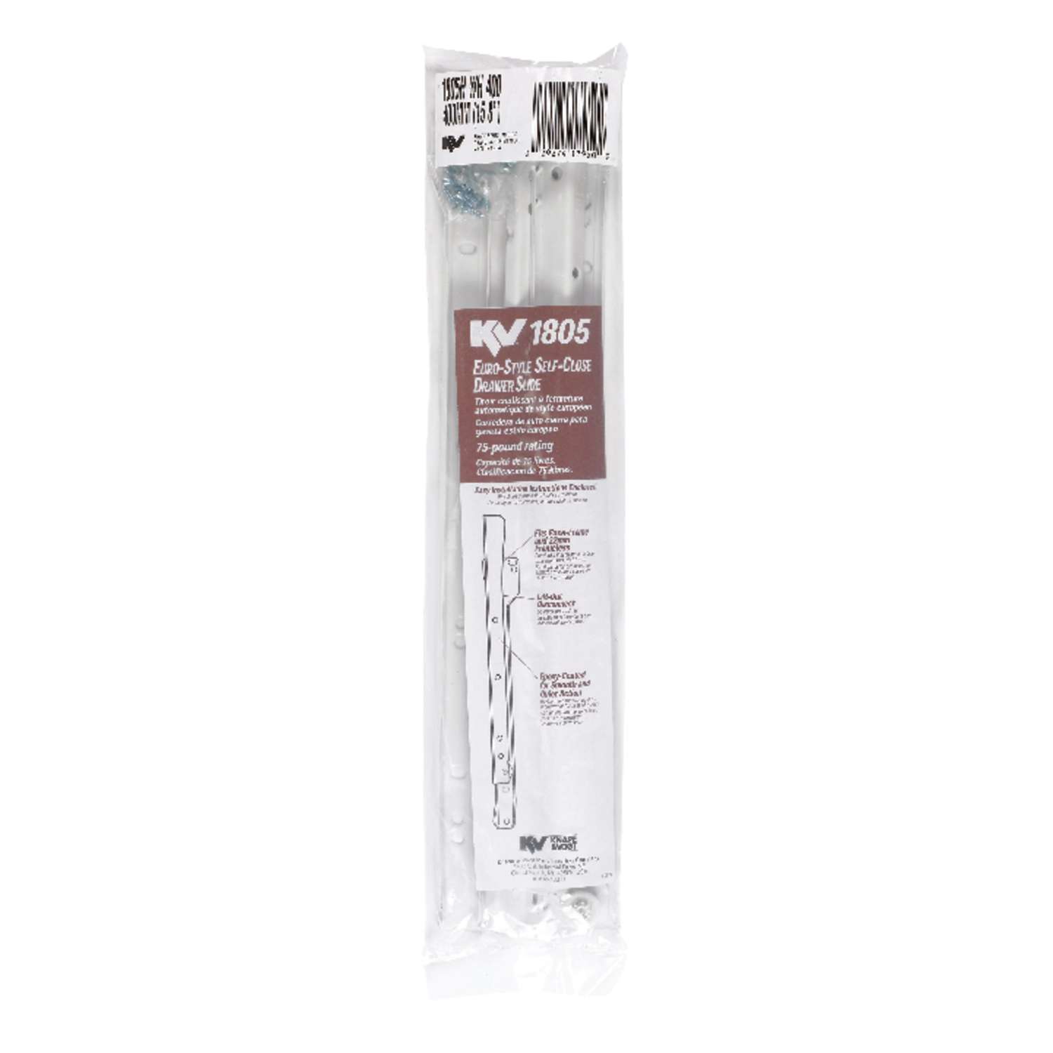 Knape & Vogt 16 in. L Steel Soft Close Drawer Slide 2 pk - Ace Hardware