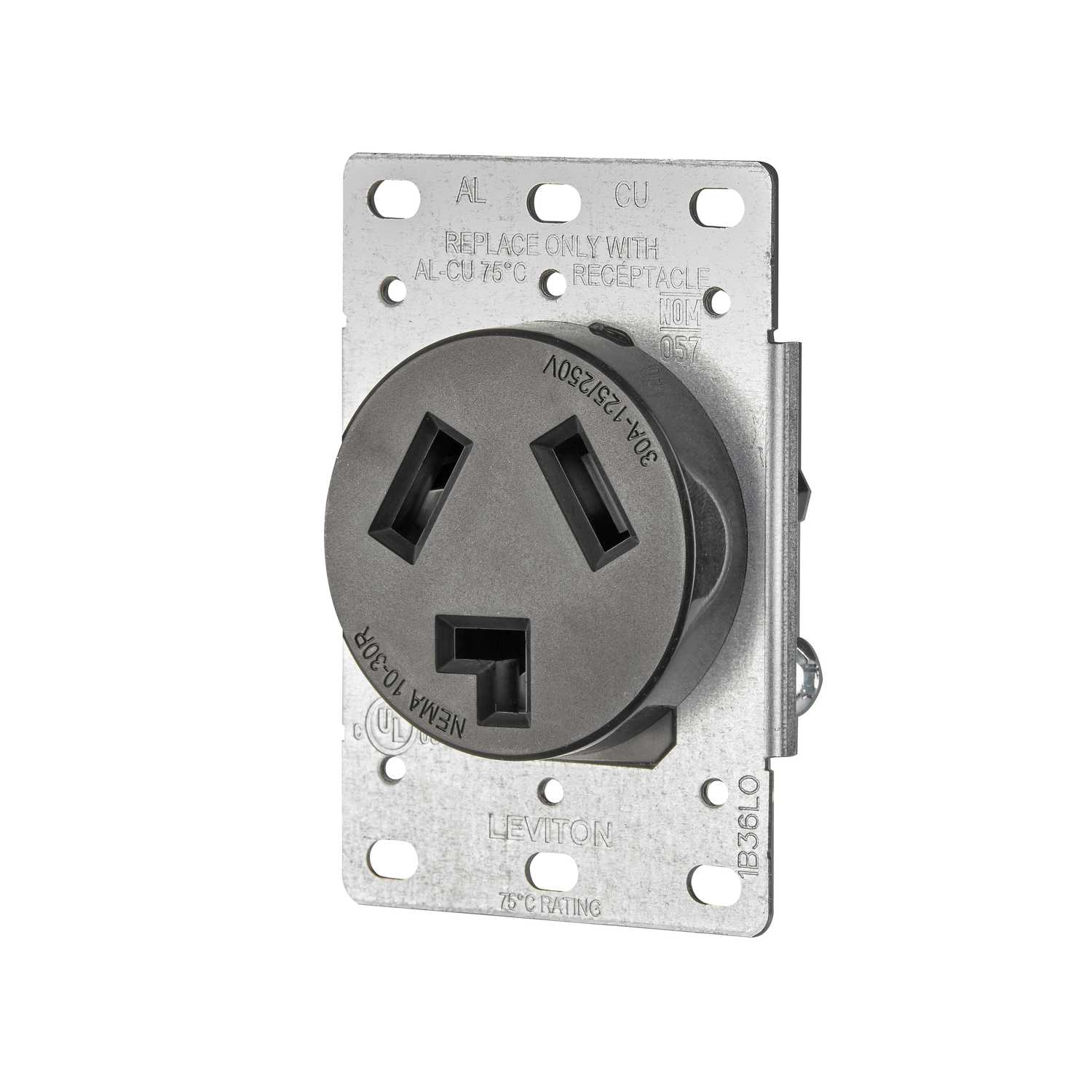 Leviton 30 amps 125/250 volt Black Outlet 10-30R 1 pk - Ace Hardware