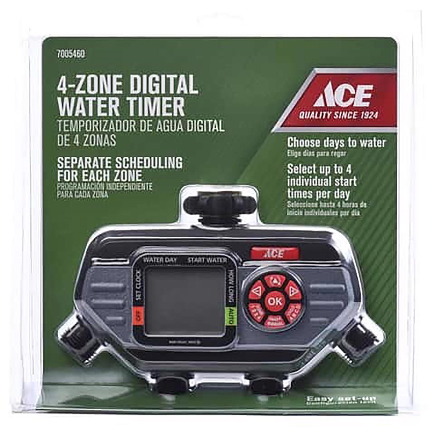 Ace HydroLogic Programmable 4 Zone Digital Water Timer Mfr# 24646 - Ace ...