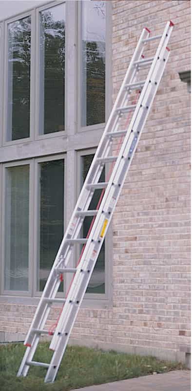 Werner 24 ft. H x 16 in. W Aluminum Extension Ladder Type III 200 lb ...