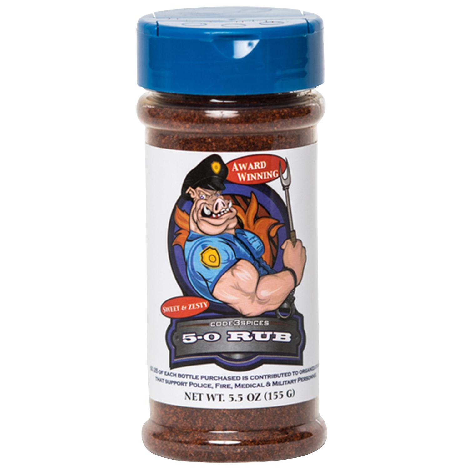 Code 3 Spices 5-0 Rub Sweet and Zesty BBQ Seasoning 5.5 oz - Ace Hardware