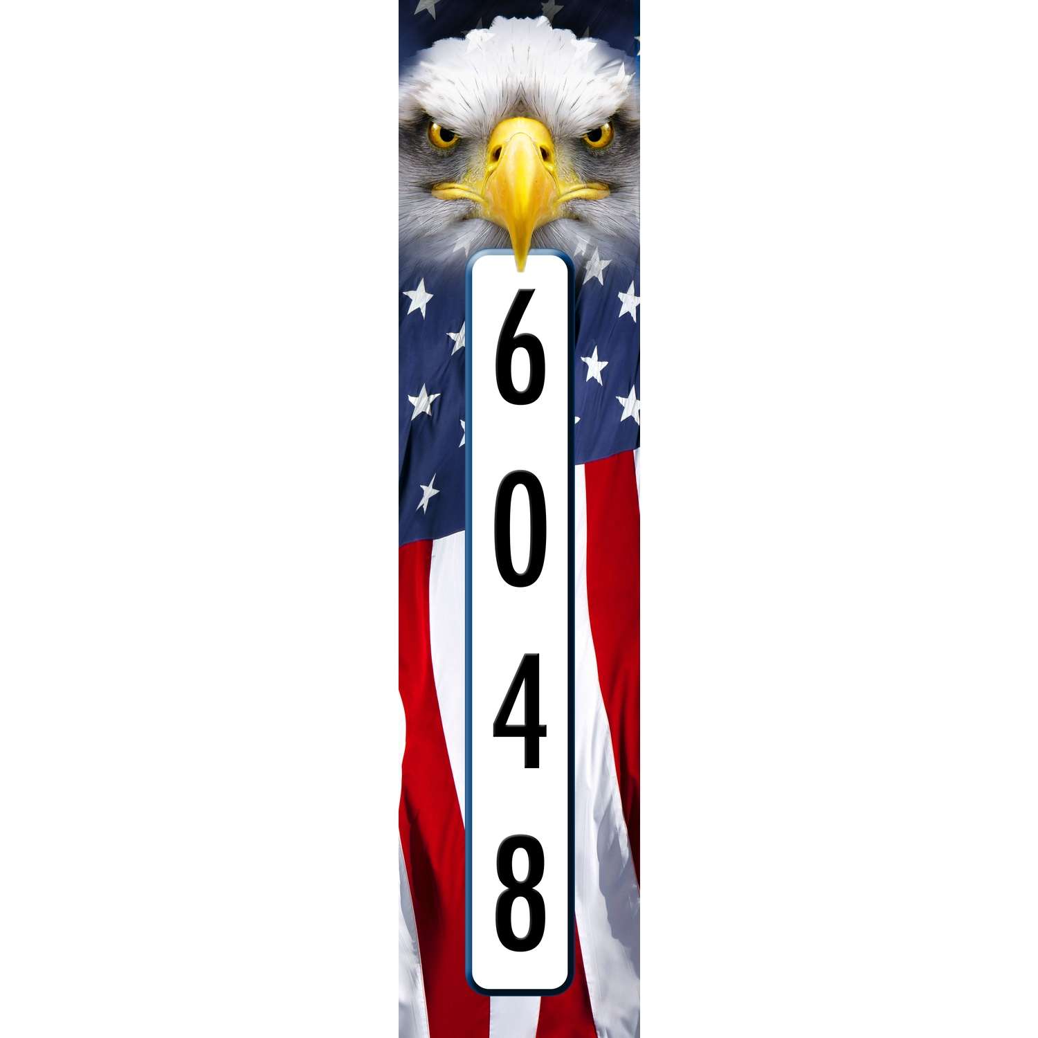 Advanced Graphics Gloss Aluminum Rectangle Eagle Face Flag Address ...