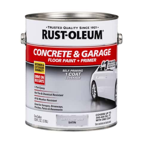Rust-Oleum Satin Battleship Gray Acrylic Concrete and Garage Floor ...