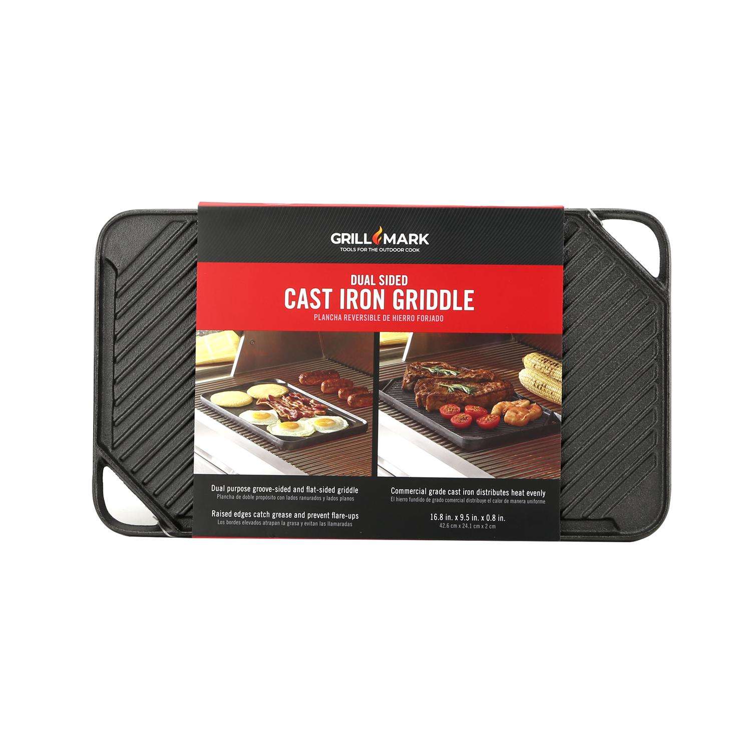 Grill Mark Cast Iron Griddle 16.75 in. L X 9.5 in. W 1 pk - Ace Hardware
