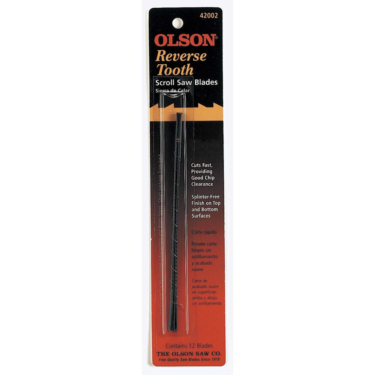 Olson Mach Speed 5 in. Carbon Steel Scroll Saw Blade 9/5 Skip TPI 12 pk ...
