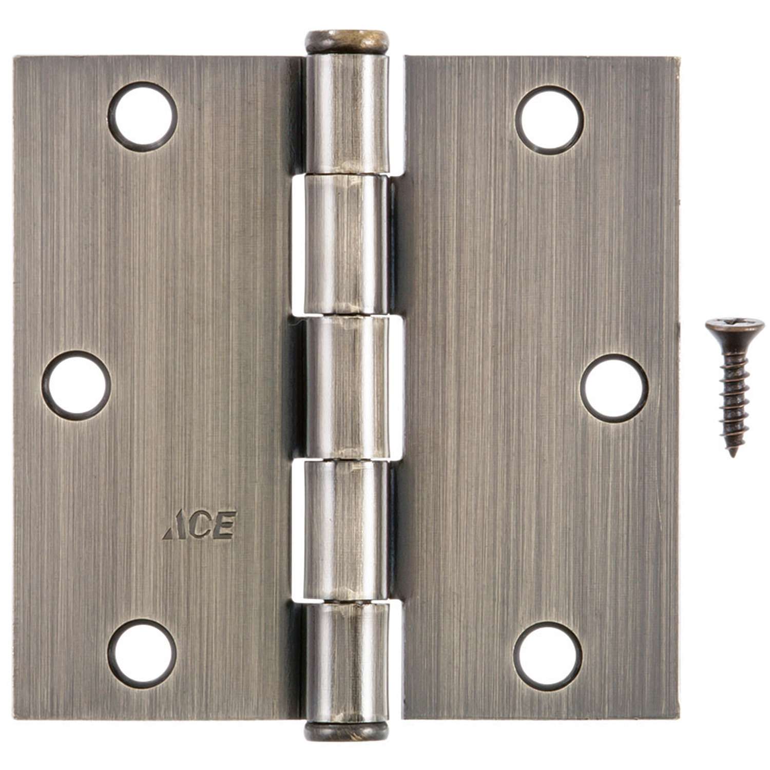 Ace 3-1/2 in. L Antique Brass Residential Door Hinge 1 pk - Ace Hardware