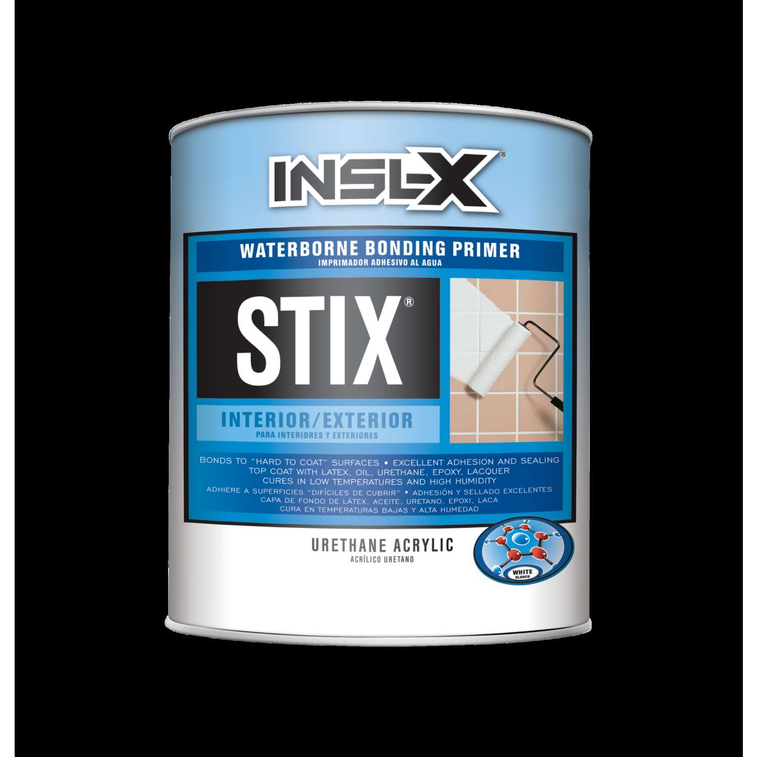 Insl-x Stix White Flat Water-Based Acrylic Urethane Bonding Primer 1 qt ...
