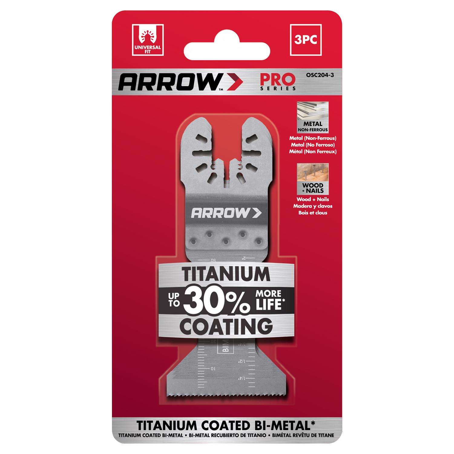 Arrow Pro 1-3/4 in. Titanium-Coated Bi-Metal Semi-Circle Oscillating ...