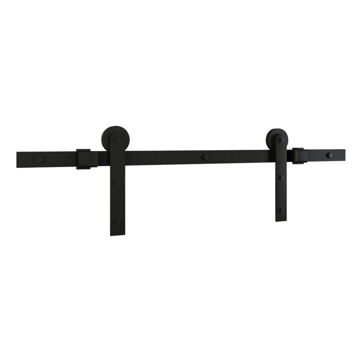 National Hardware Builder Matte Black Steel Barn Door Hanger Kit 1 pc ...