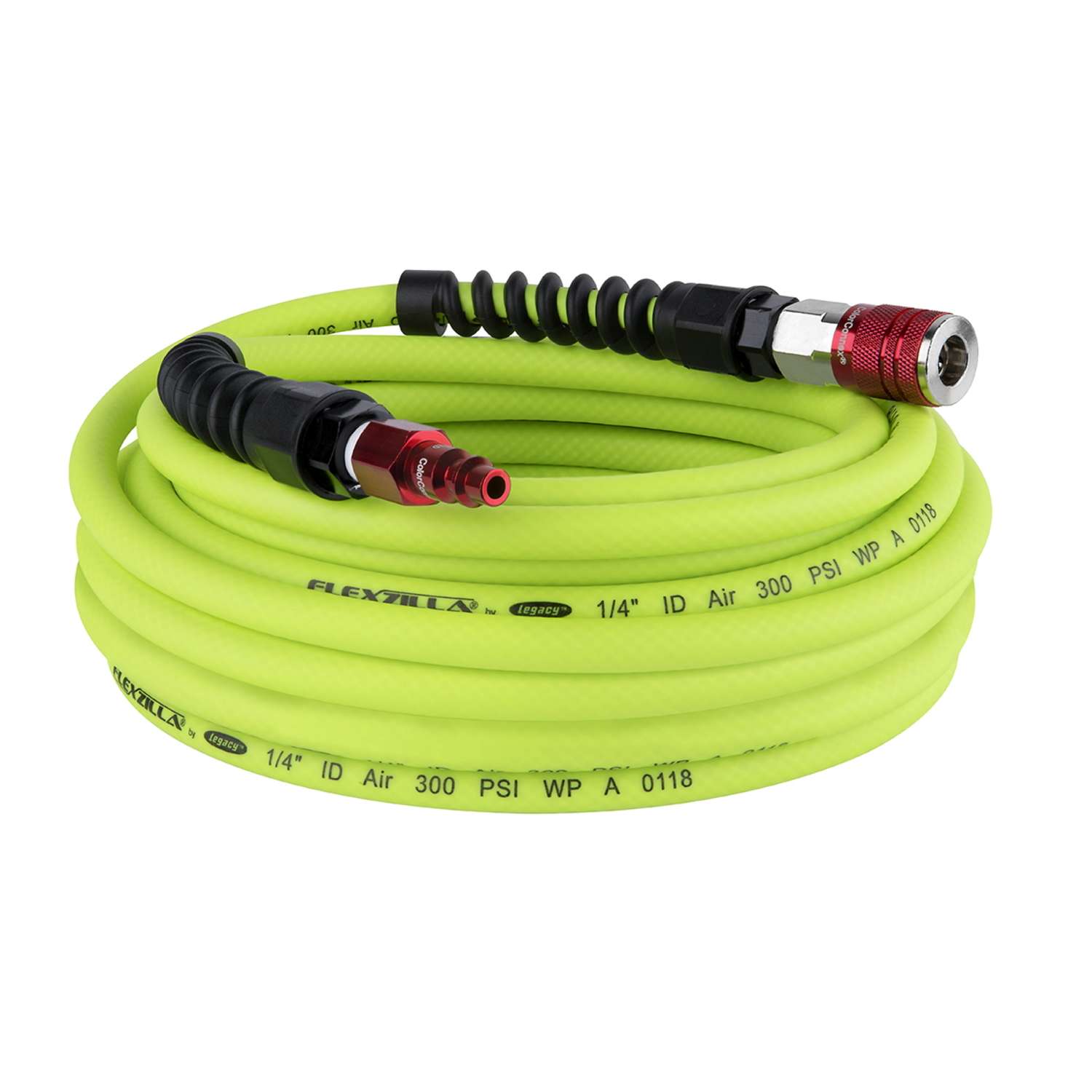 Flexzilla Pro 50 ft. L x 1/4 in. Dia. Hybrid Polymer Air Hose Kit 300 ...