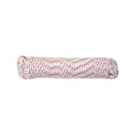 Koch 3/16 in. D X 50 ft. L Red/White Diamond Braided Polyester Rope Mfr ...