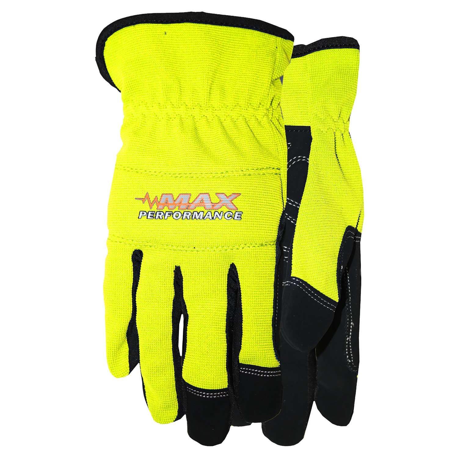 MidWest Quality Gloves Max Performance XL Multi-Purpose Hi-Viz Yellow ...