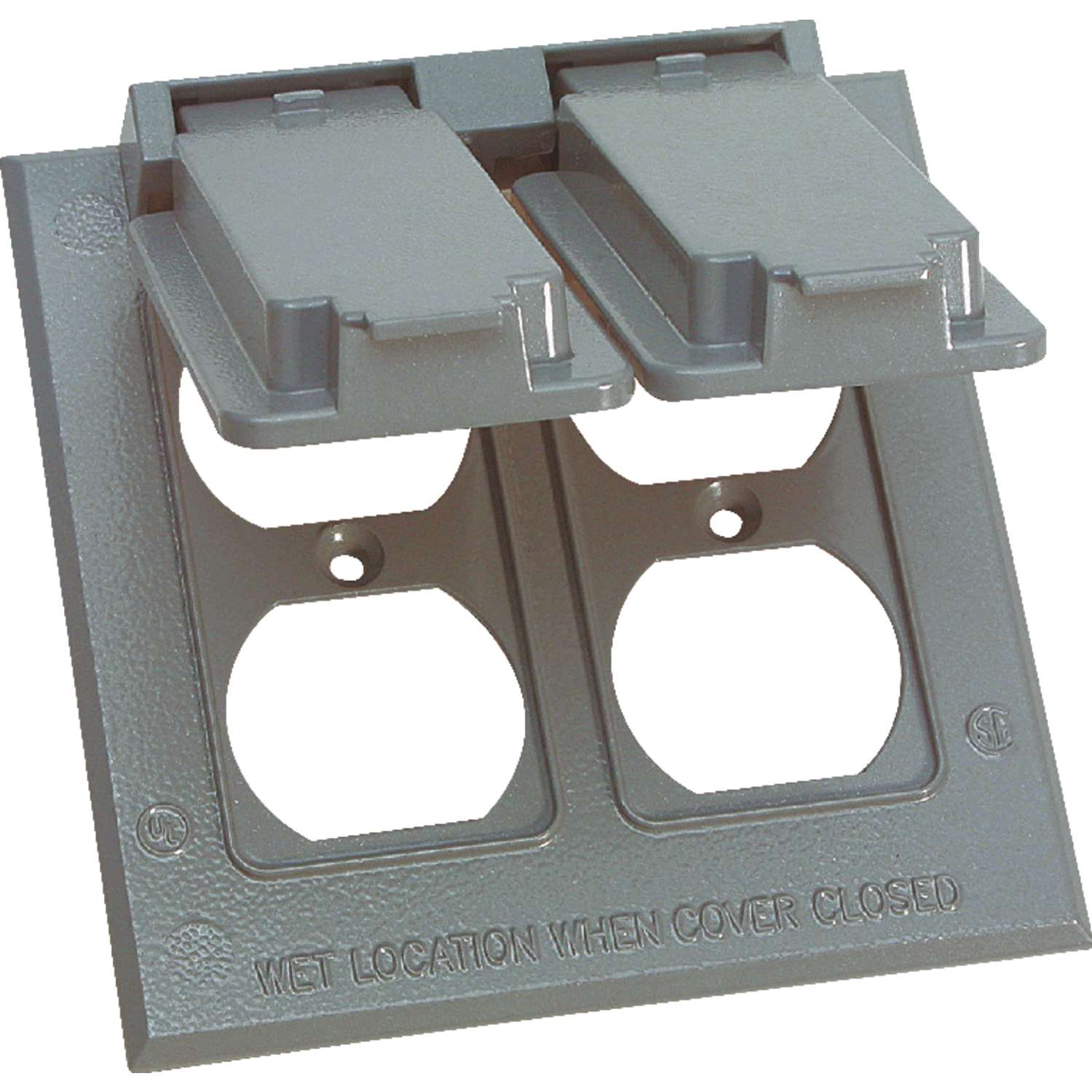 Sigma Electric Square Metal 2 gang Duplex Box Cover For Wet Locations ...