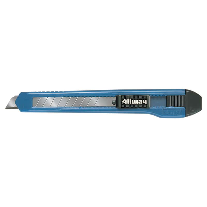 Allway 5 in. Retractable Snap-Off Utility Knife Blue 1 pk - Ace Hardware