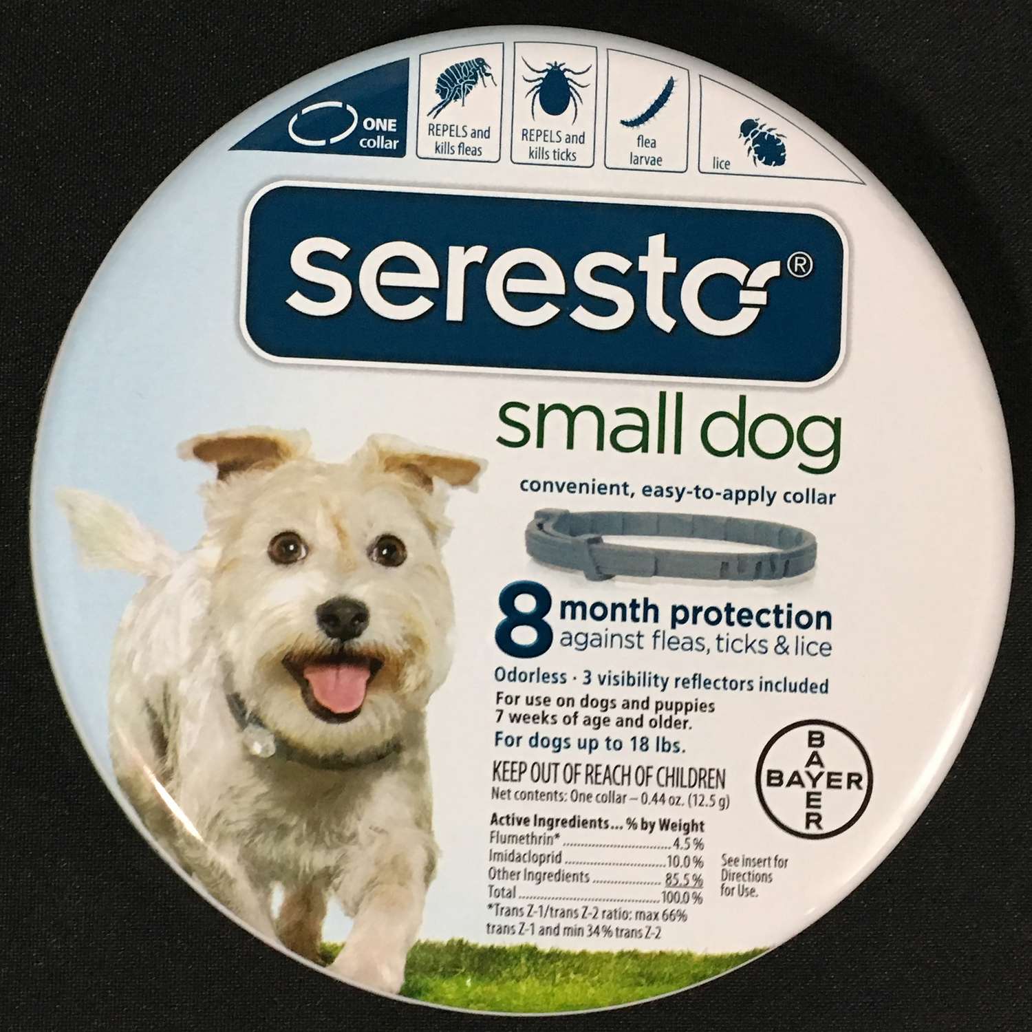 Bayer Seresto Solid Dog Flea and Tick Collar Imidacloprid/Flumethrin 0. ...