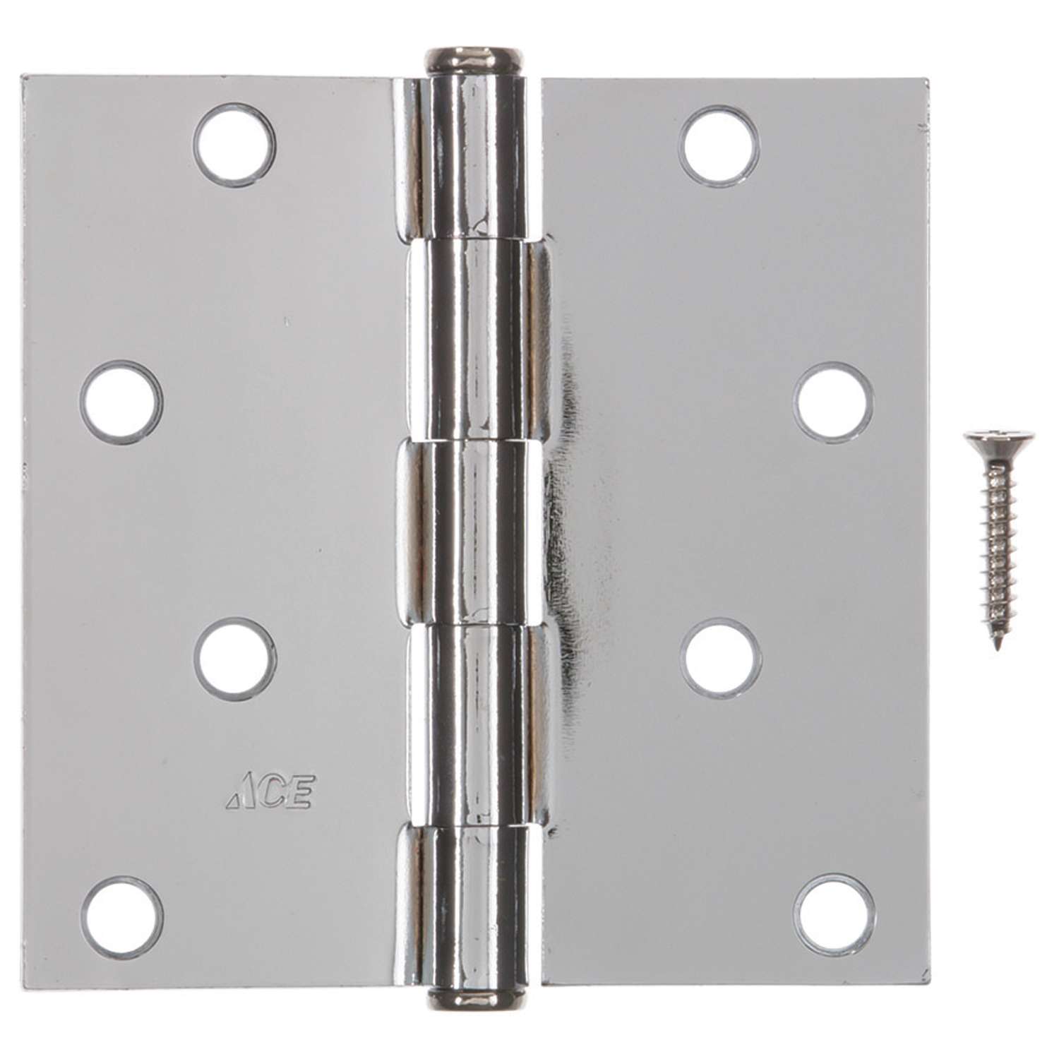 Ace 4 in. L Chrome Residential Door Hinge 3 pk - Ace Hardware