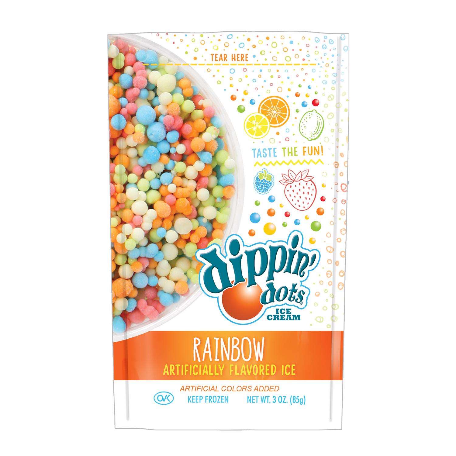 Dippin Dots Beaded Ice Cream Rainbow Ice Ice Cream Mix 3 oz Pouch Mfr ...