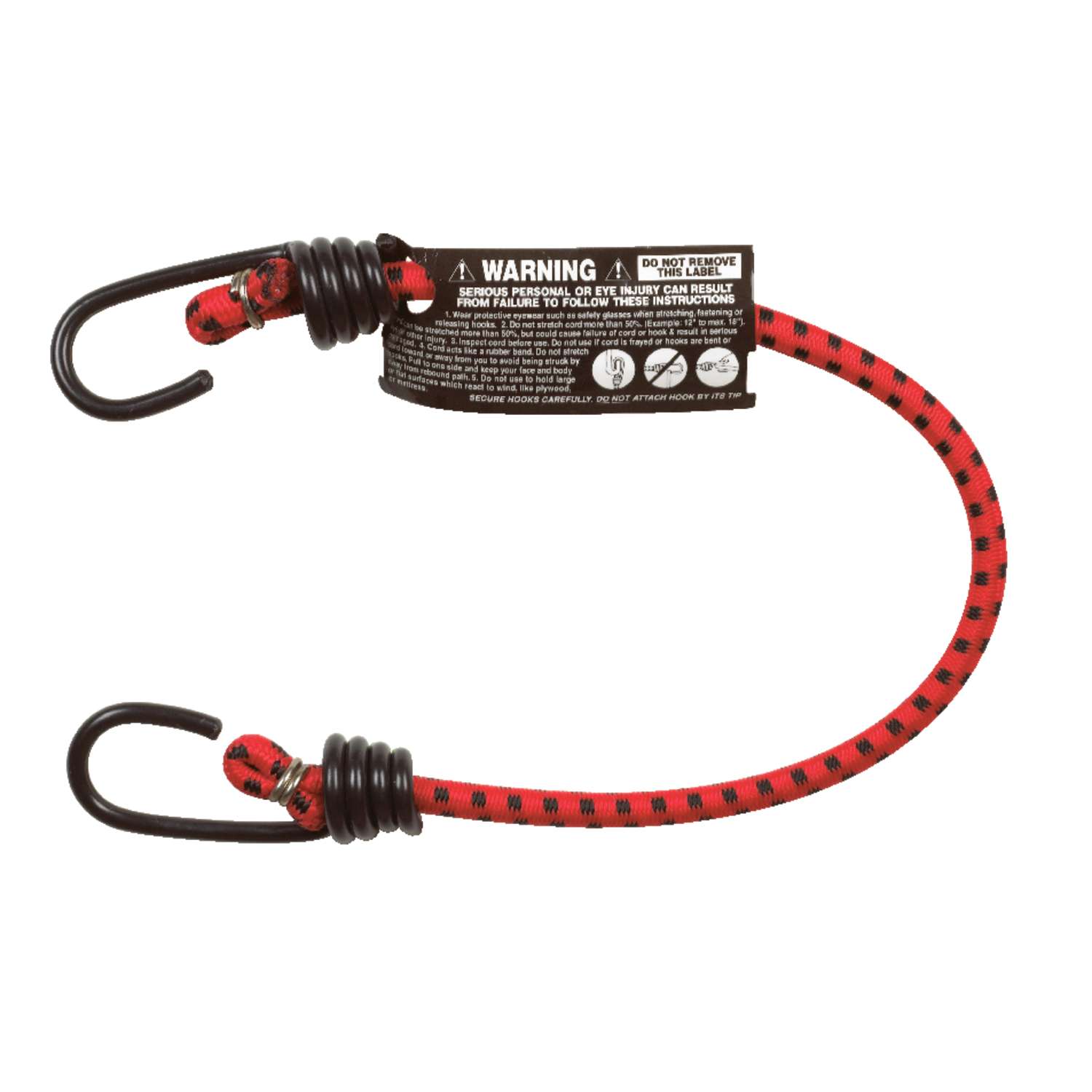 Keeper Red Bungee Cord 18 in. L x 0.315 in. 1 pk - Ace Hardware