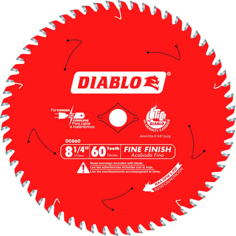 Diablo 8-1/4 in. D X 5/8 in. TiCo Hi-Density Carbide Circular Saw Blade ...