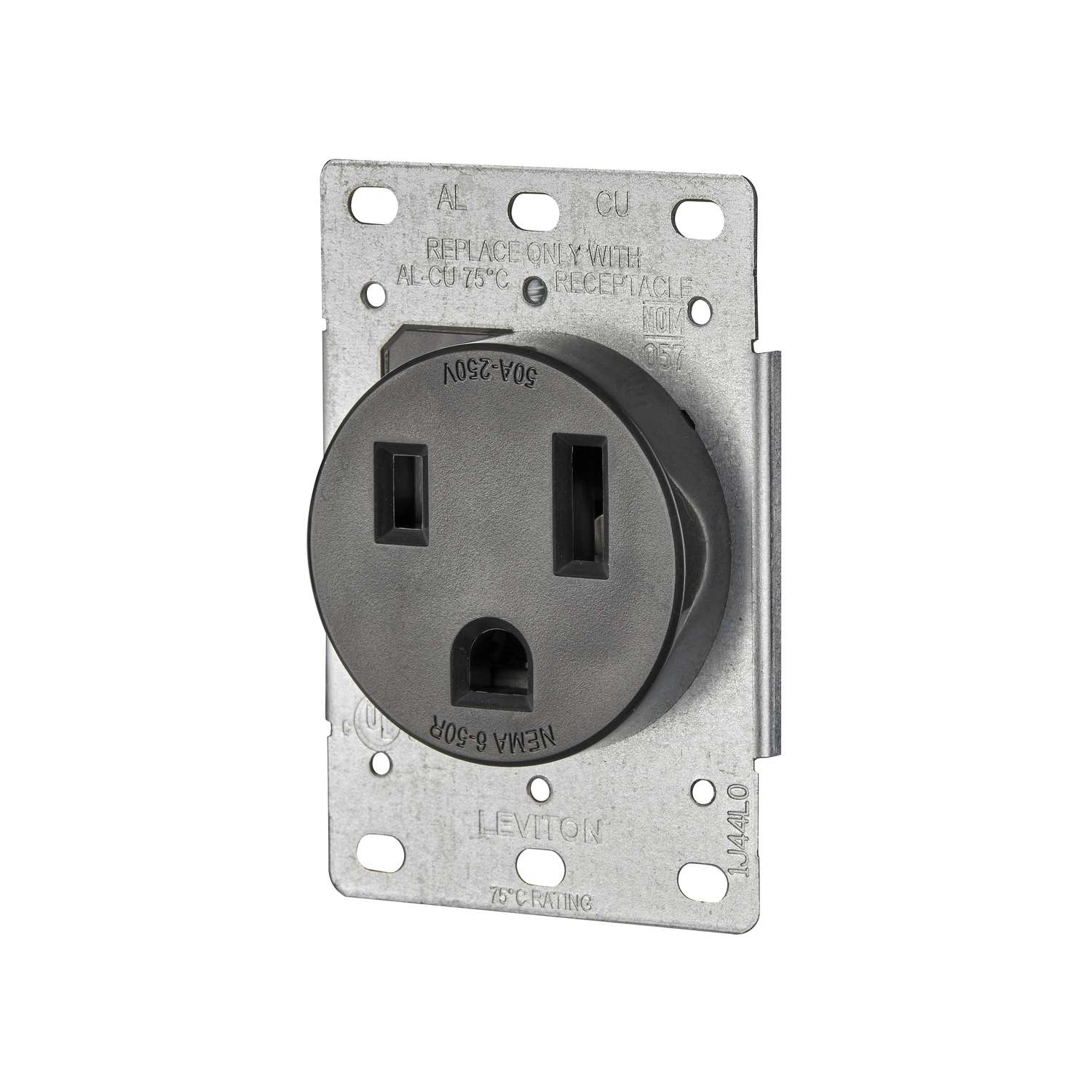 Leviton 50 amps 250 V Duplex Black Outlet 6-50R 1 pk - Ace Hardware