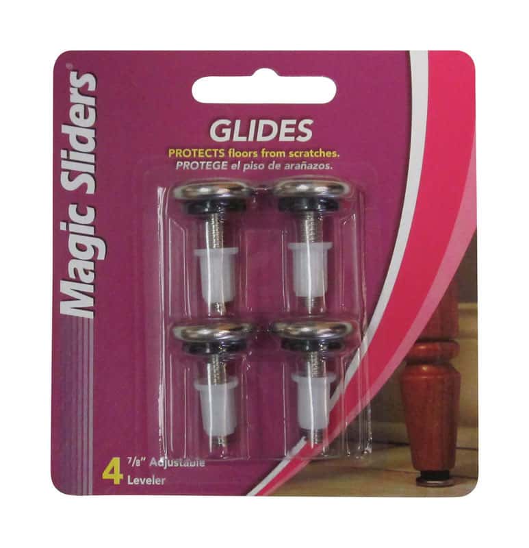 Magic Sliders Silver Steel Adjustable Leveling Glide 4 pk - Ace Hardware