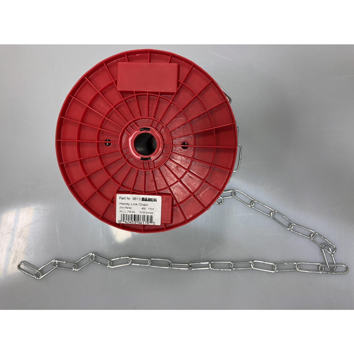 Baron 175 ft. Handy Link Carbon Steel Chain 0.12 in. D X 175 ft. L ...