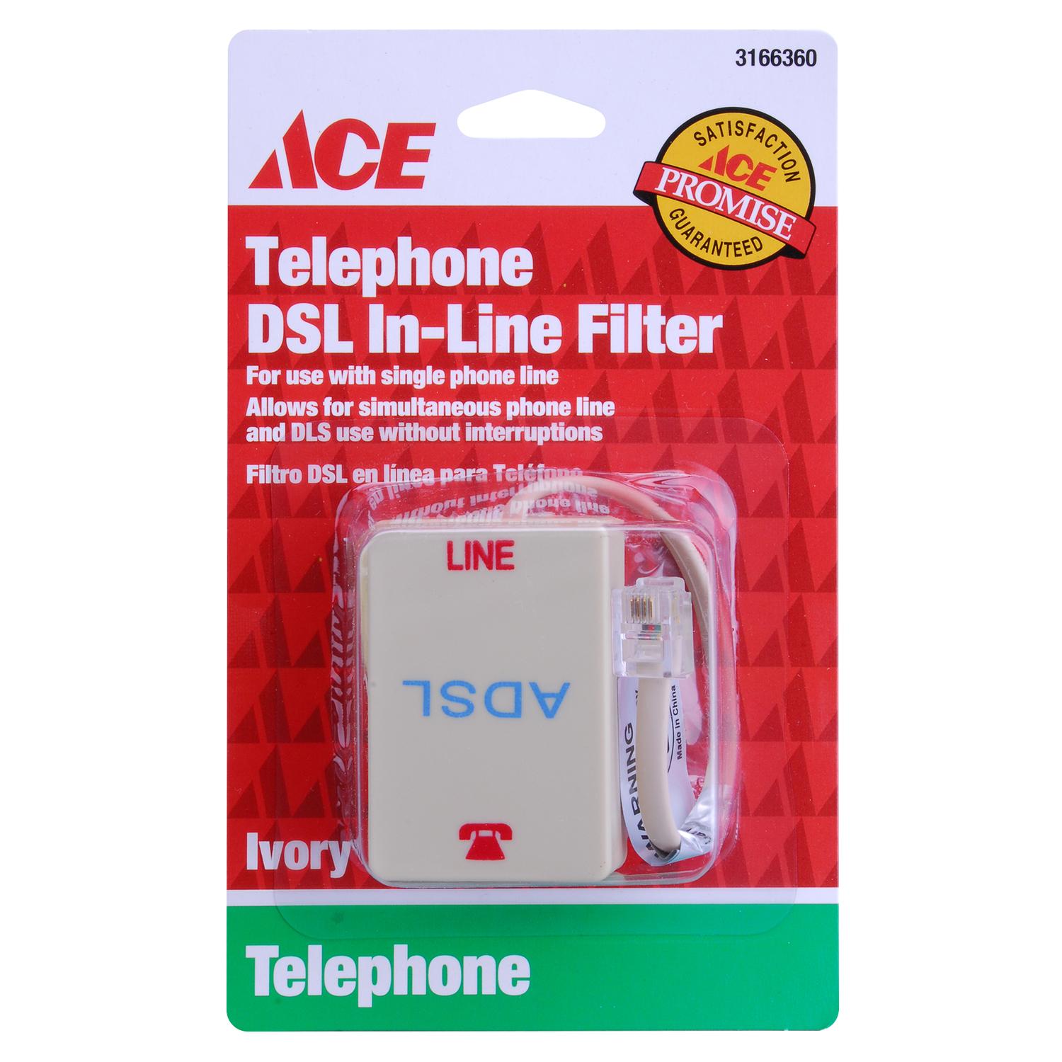 Ace 0 ft. L Ivory DSL In-Line Filter - Ace Hardware