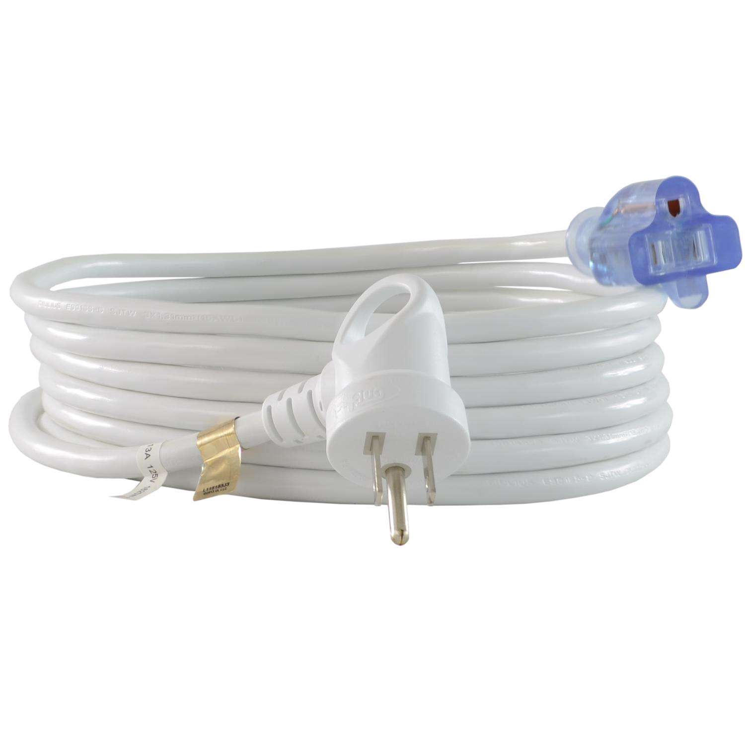 Conntek Indoor 15 ft. L White Extension Cord 16/3 SJTW - Ace Hardware