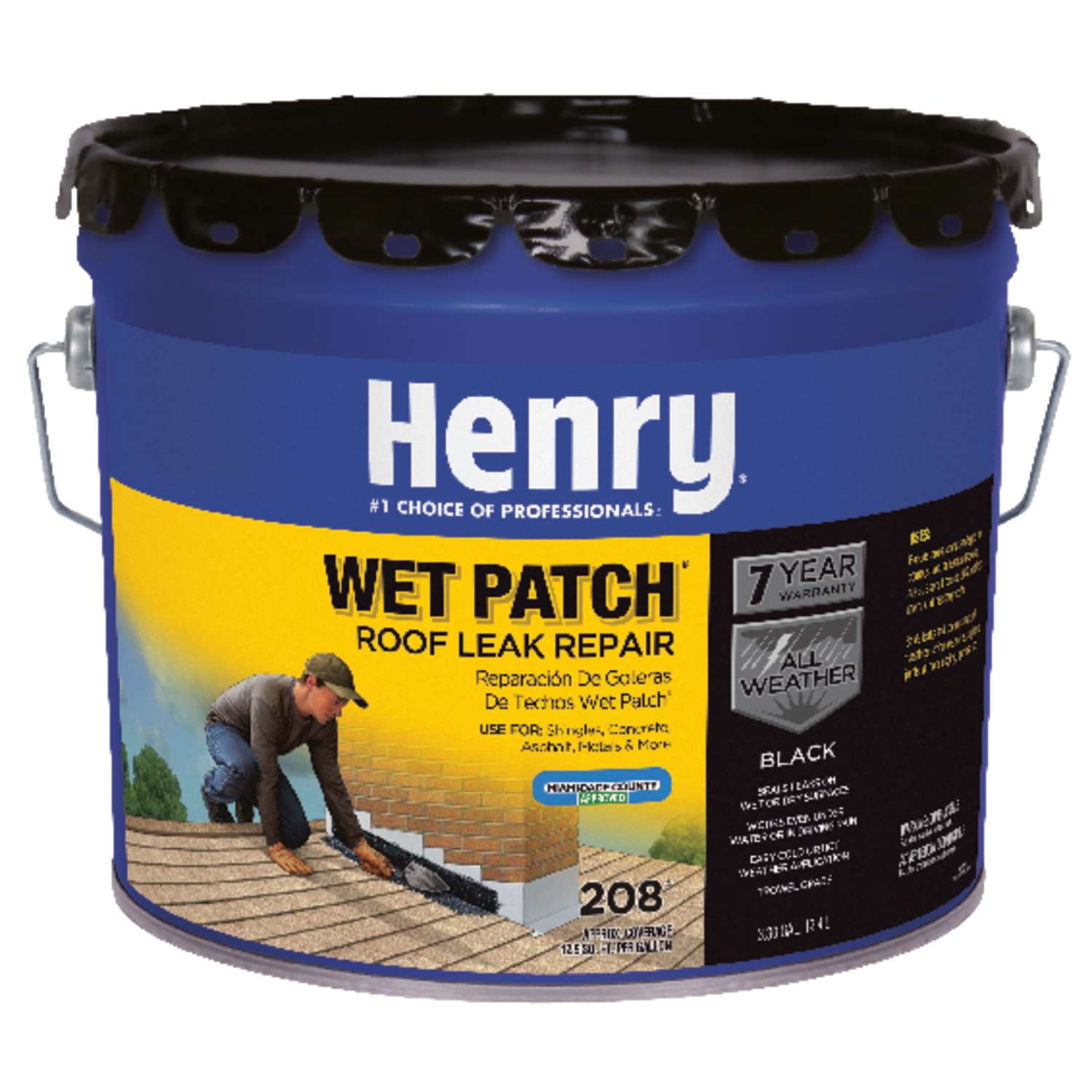 Henry Smooth Black Wet Patch Roof Cement 3.3 gal. - Ace Hardware