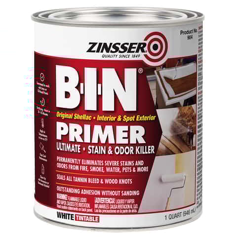 Zinsser B-I-N White Flat Shellac-Based Primer and Sealer 1 qt Mfr# 0904 - Ace Hardware