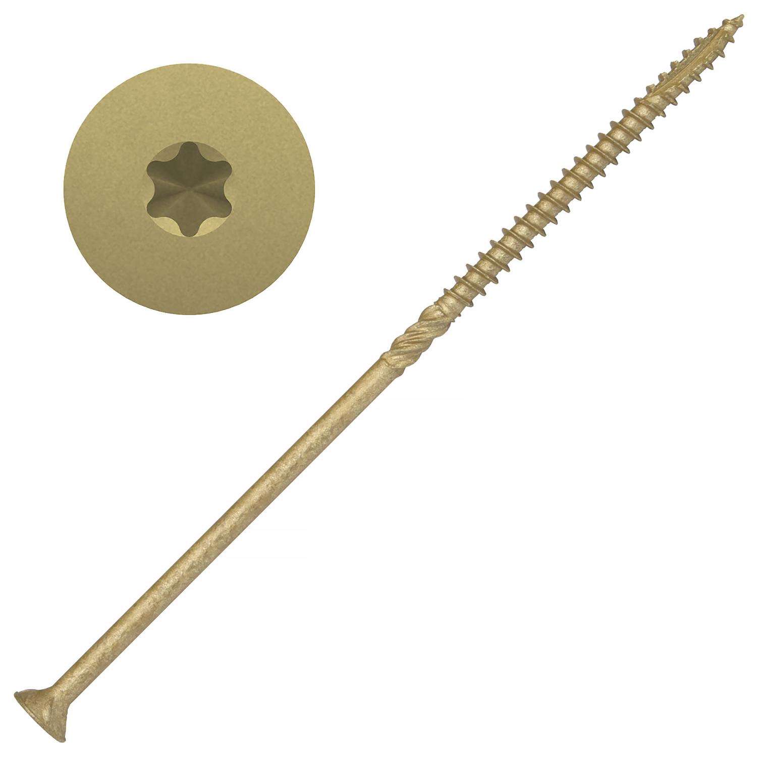 Screw Products AXIS No. 10 X 6 in. L Star Flat Head Structural Screws 1 ...