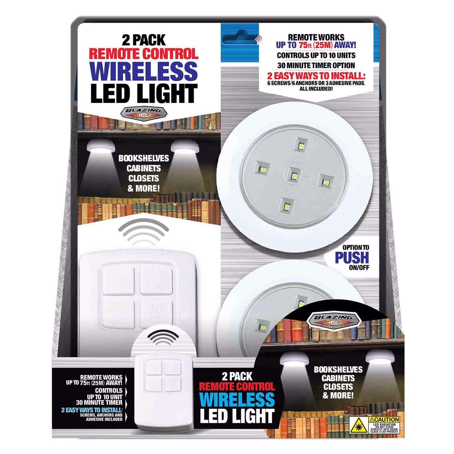Blazing LEDz White Battery Powered LED Puck Light 2 pk - Ace Hardware