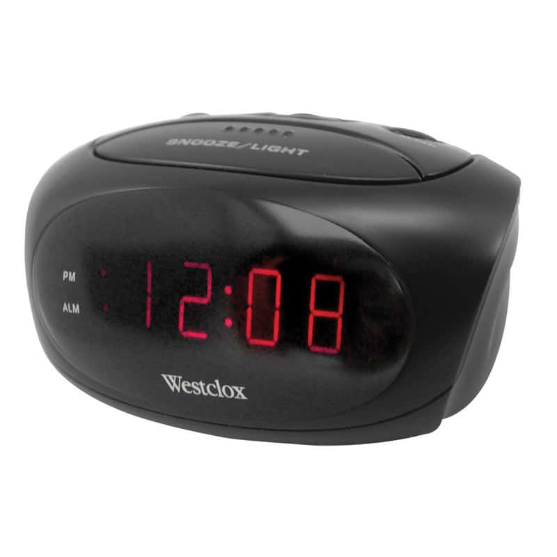 Westclox 0.6 in. Black Alarm Clock LED Plug-In - Ace Hardware