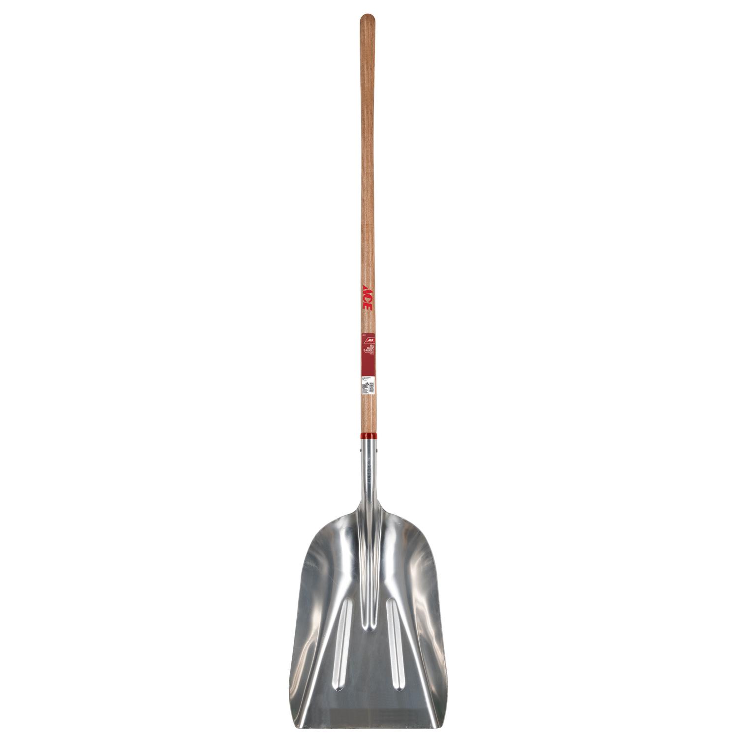 Ace 63 in. Aluminum Scoop General Purpose Shovel Wood Handle Mfr PALY 12L ACE Ace Hardware