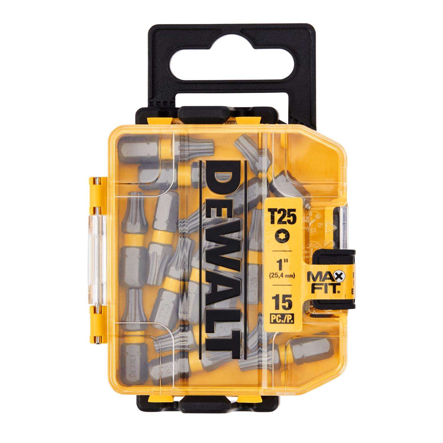 DeWalt Max Fit Torx T25 X 1 in. L Screwdriver Bit Set Steel 15 pc - Ace ...