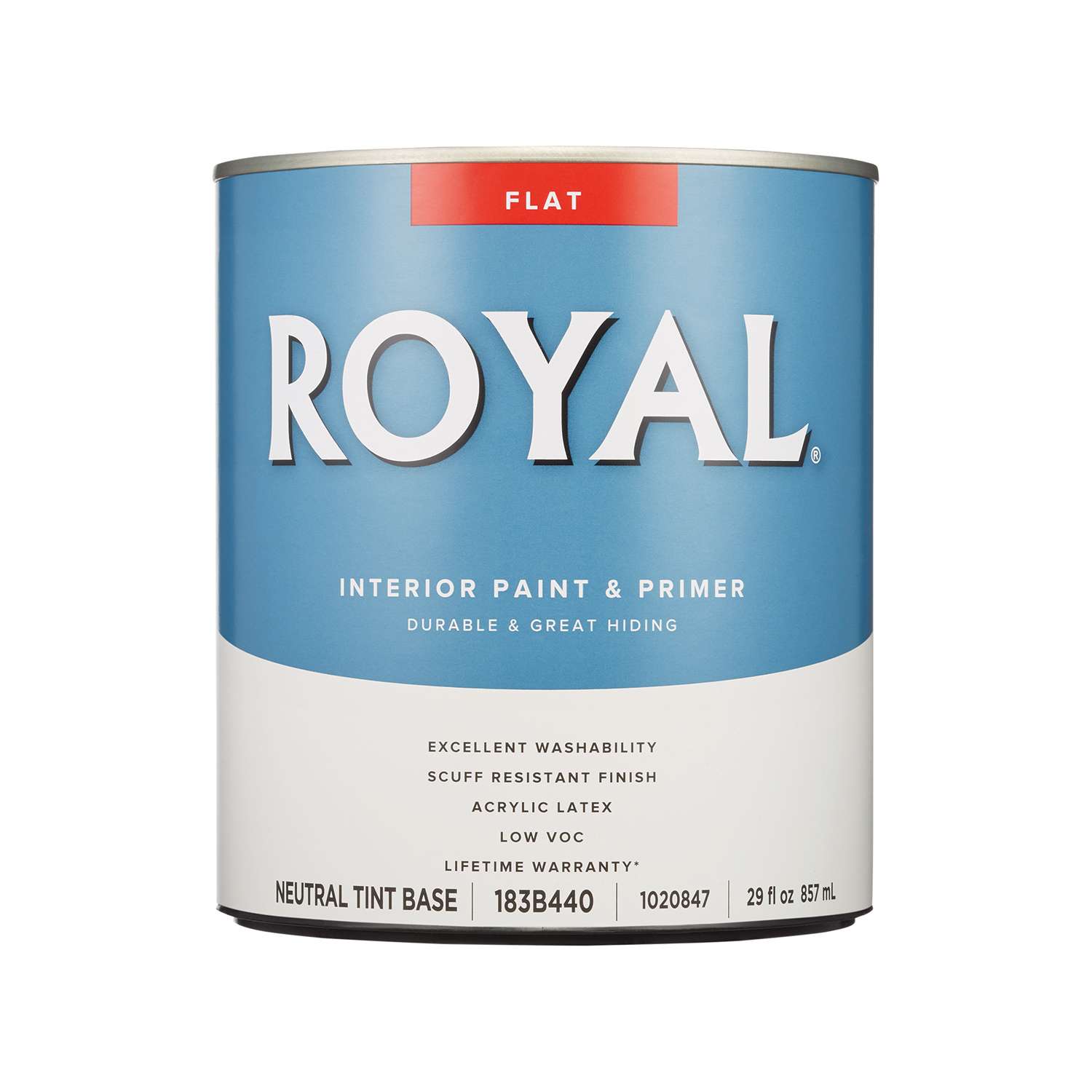 Royal Flat Tint Base Neutral Base Paint and Primer Interior 1 qt - Ace ...