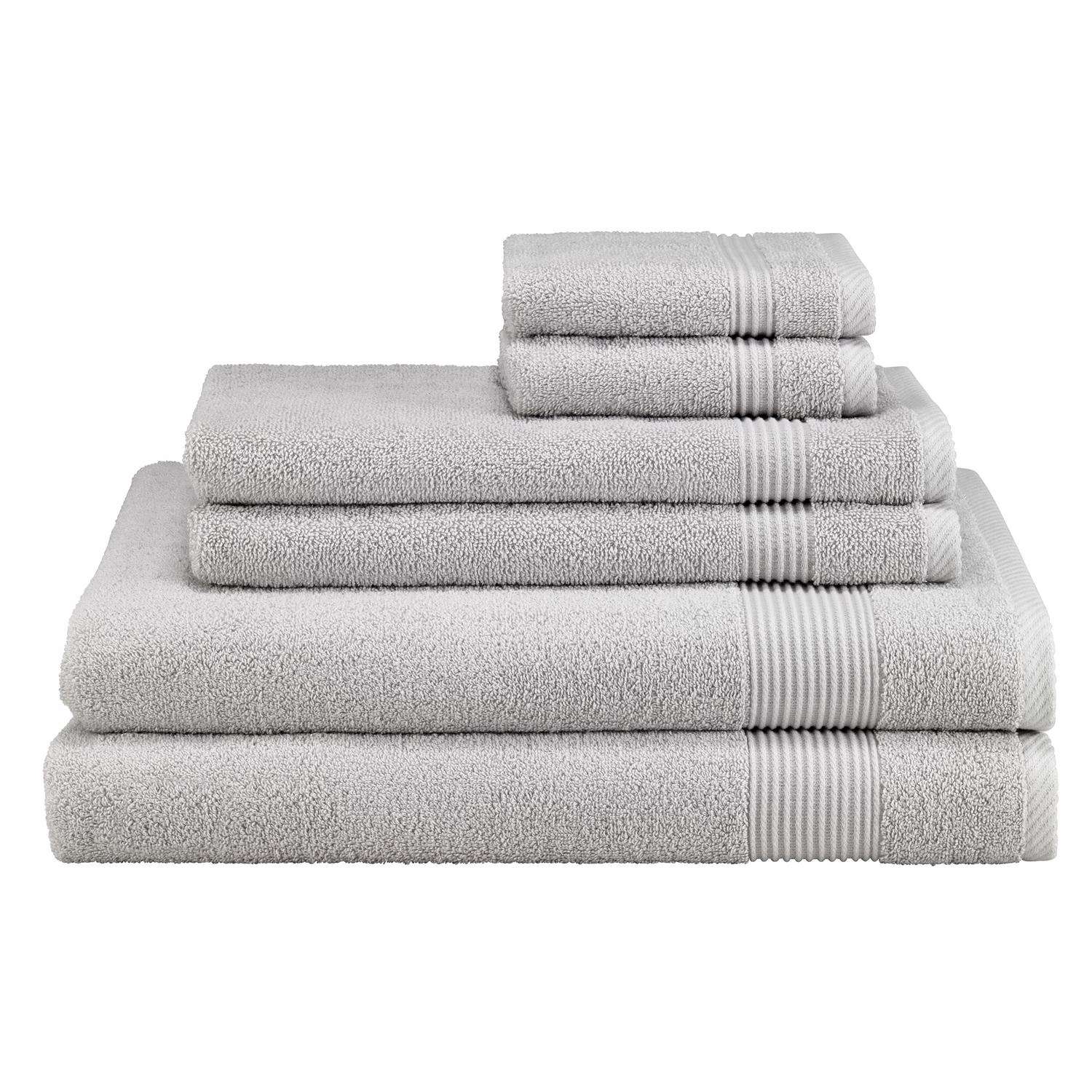 Avanti Linens Light Gray Cotton Bath Towel Set 6 pc - Ace Hardware