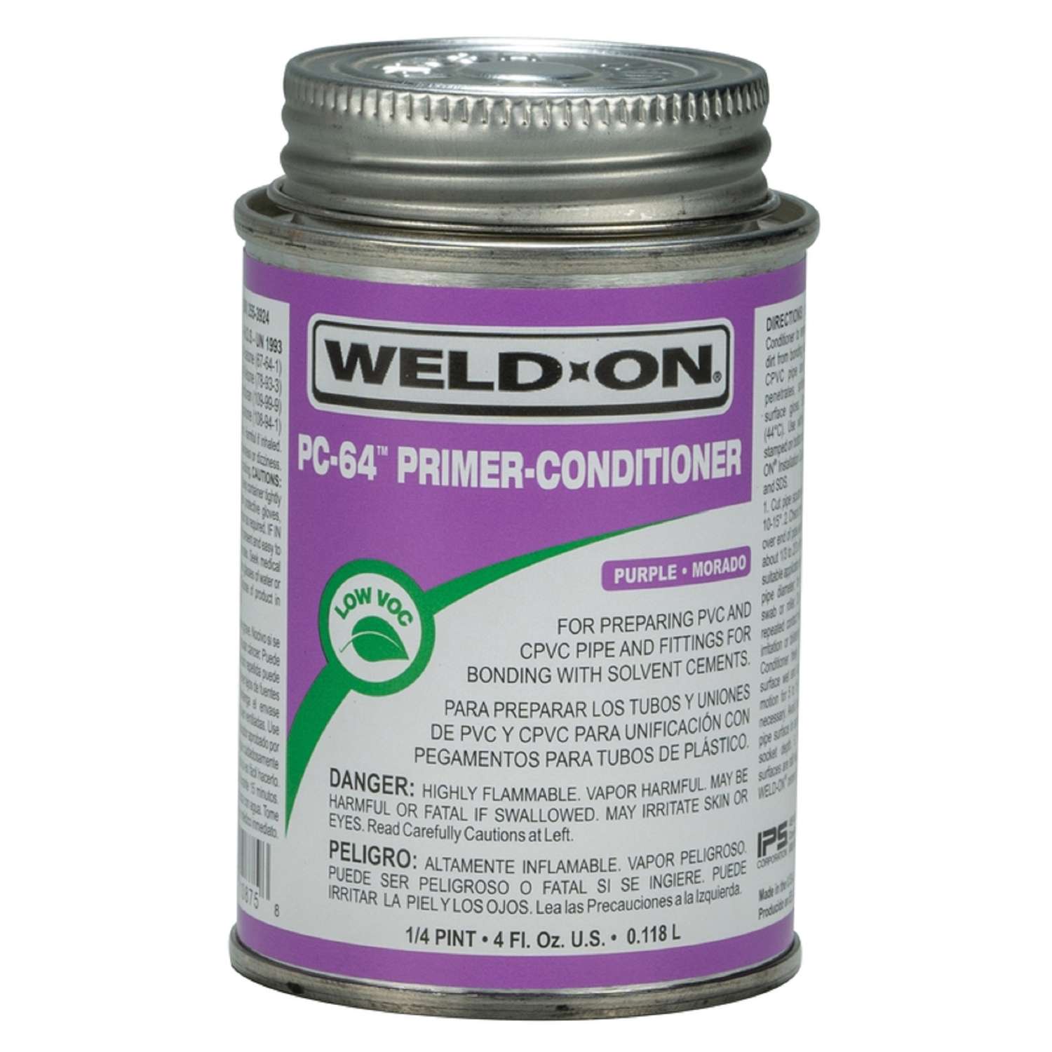 Weld-On PC-64 Purple Primer Cleaner For CPVC/PVC 4 oz - Ace Hardware