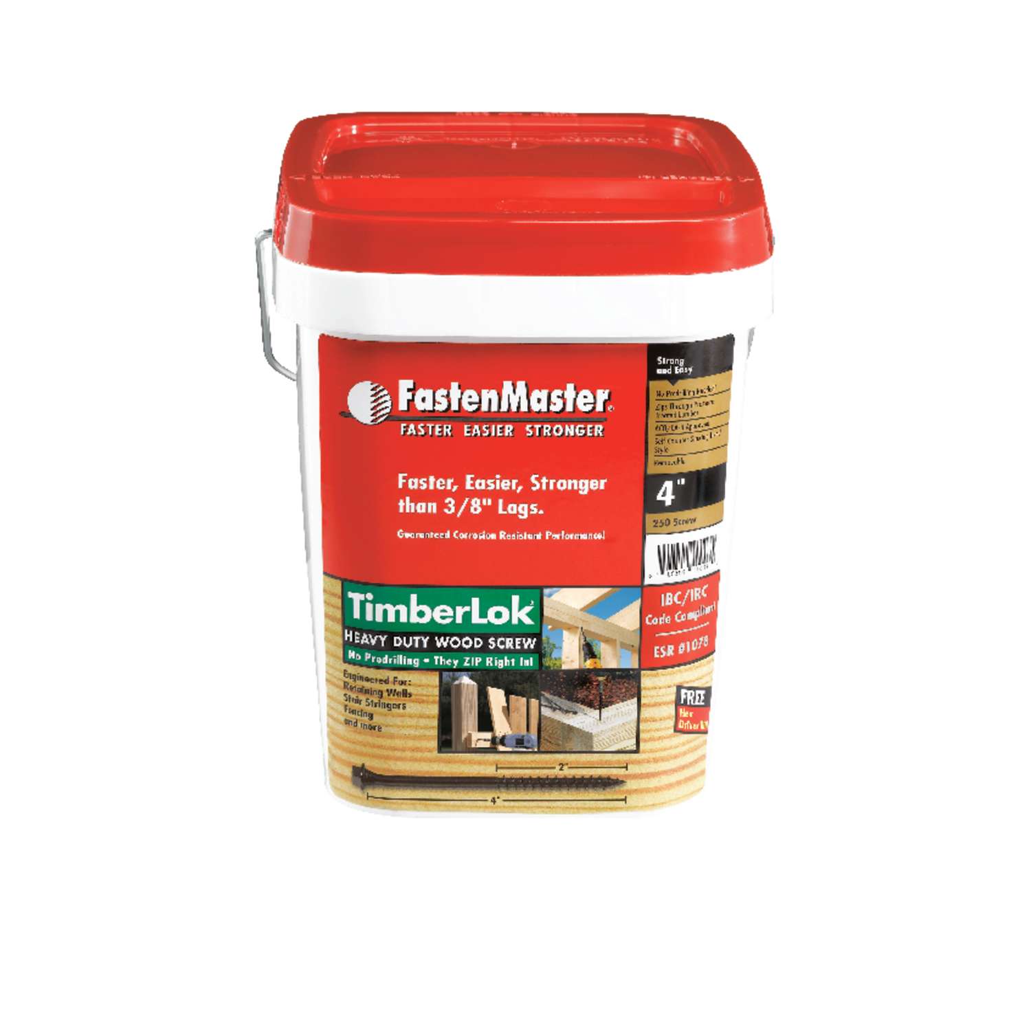 FastenMaster TimberLok No. 10 X 4 in. L Hex Epoxy Wood Screws 250 pk ...