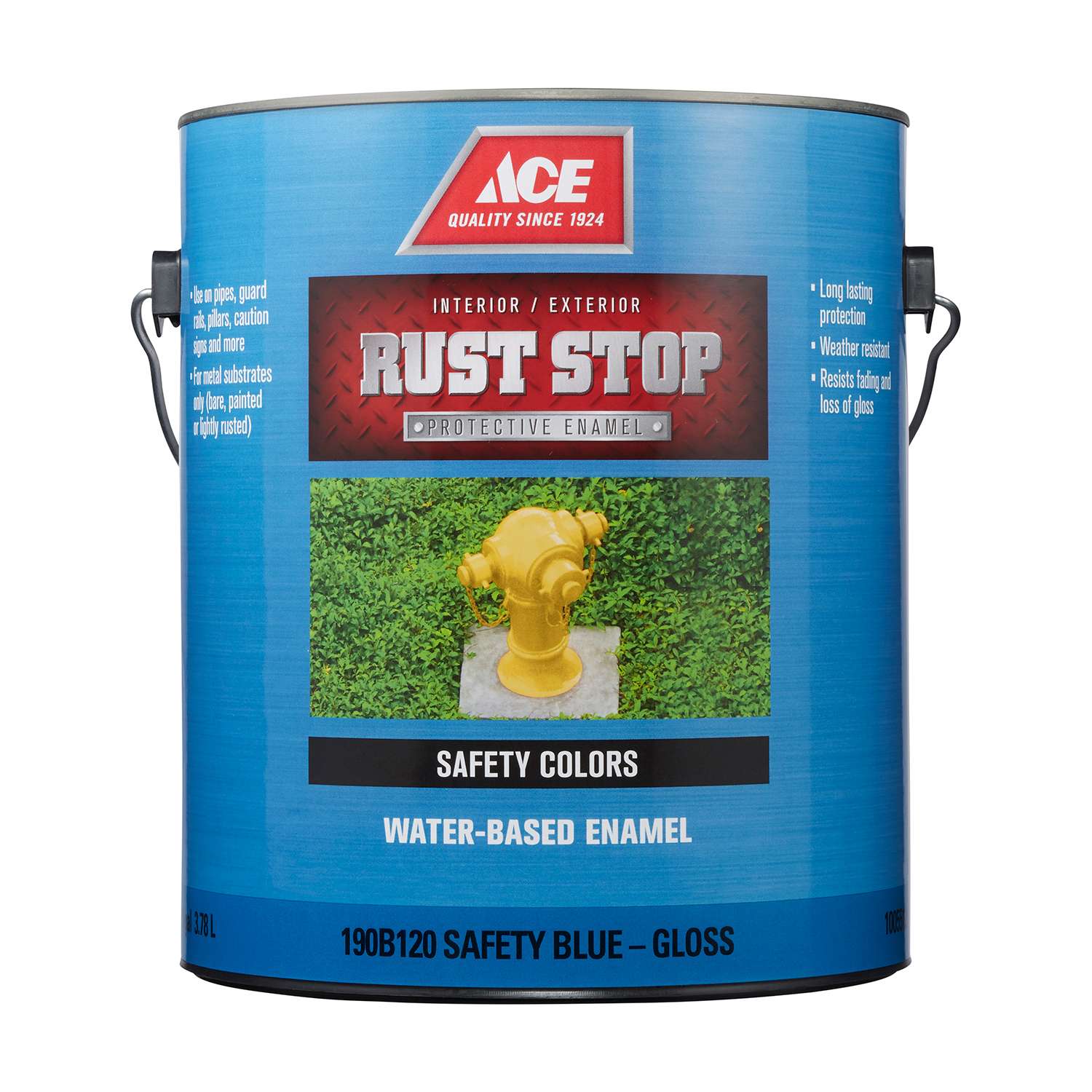 Ace Rust Stop Indoor / Outdoor Gloss Safety Blue Acrylic Enamel Rust ...