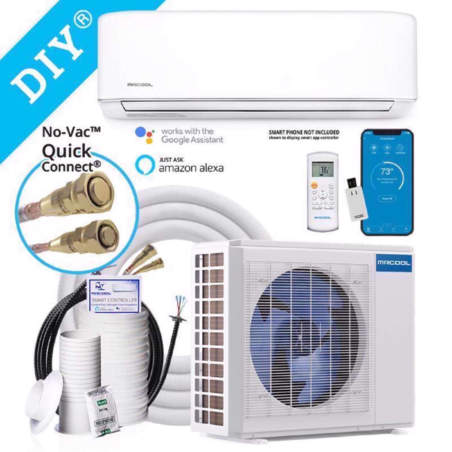 Mrcool Diy 4th Gen 1 Zone 12000 Btu 22 5 Seer Ductless Mini Split Heat
