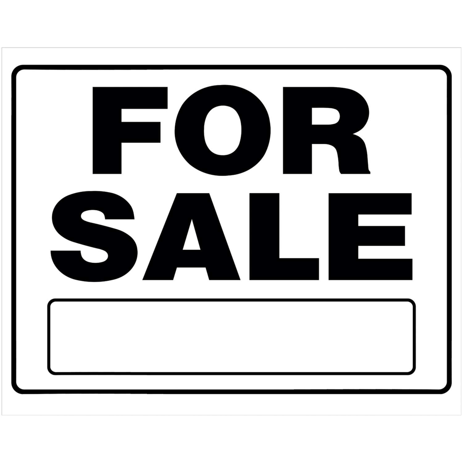 HILLMAN English White For Sale Sign 20 in. H X 24 in. W Mfr# 840054 ...