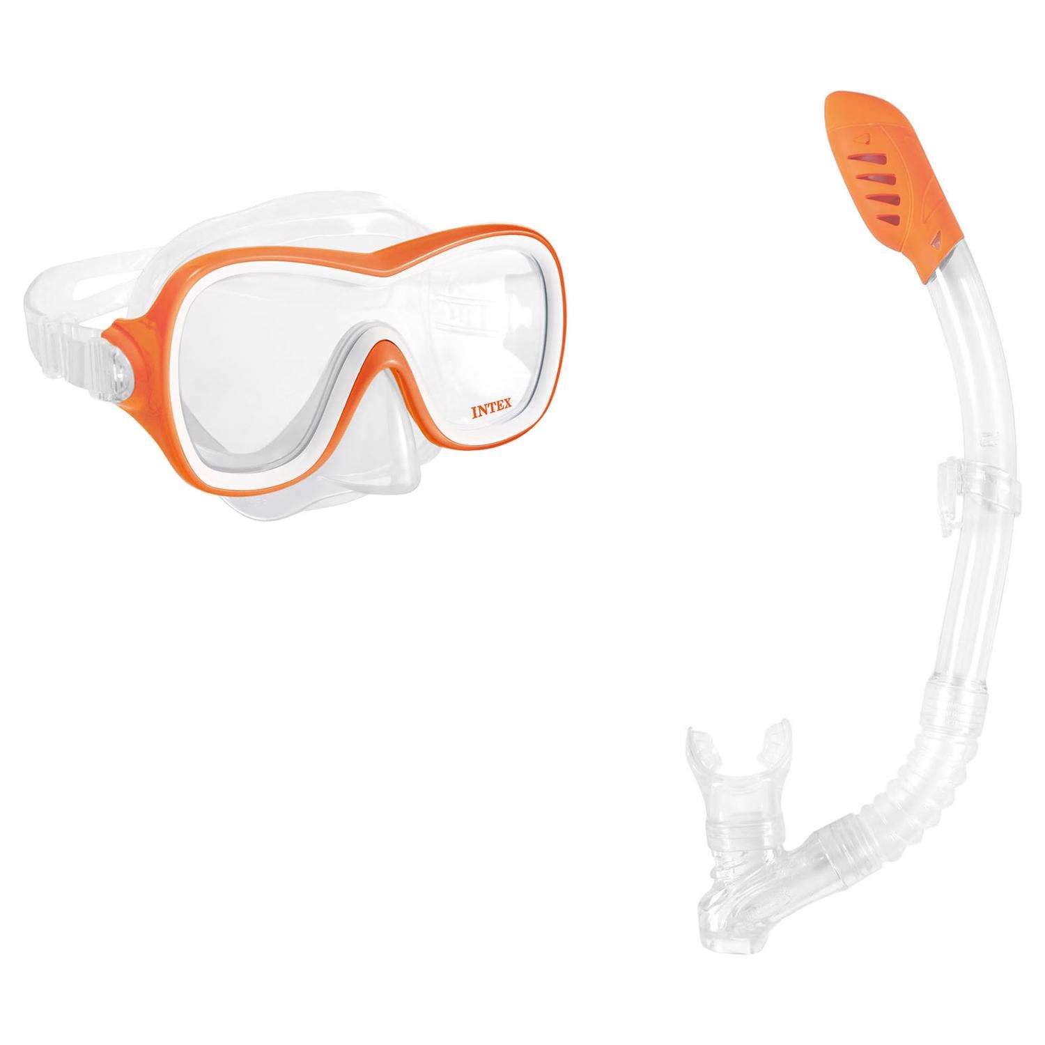 Intex Clear/Orange Thermoplastic Rubber Wave Rider Swim Dive Set - Ace ...