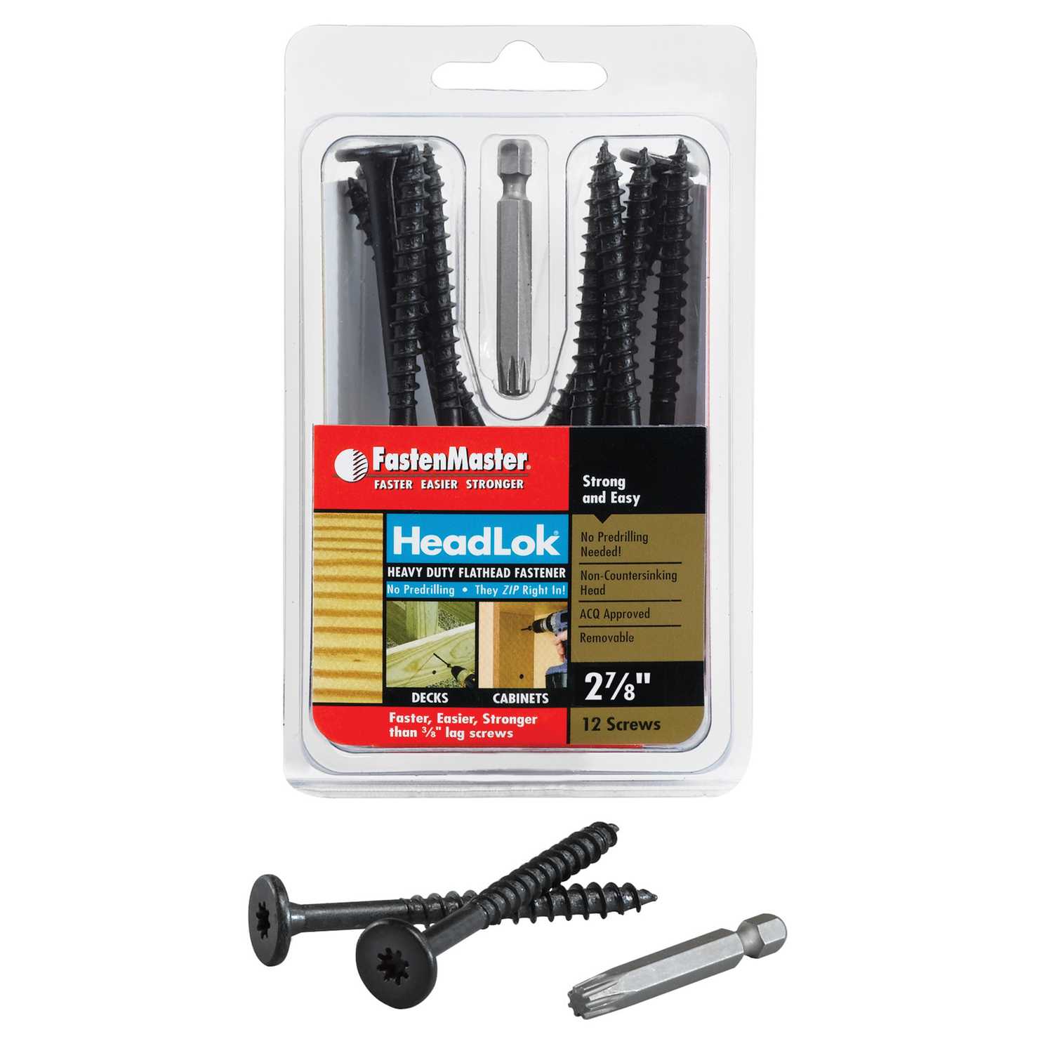 FastenMaster HeadLok No. 10 x 2-7/8 in. L Spider Epoxy Wood Screws 12 ...
